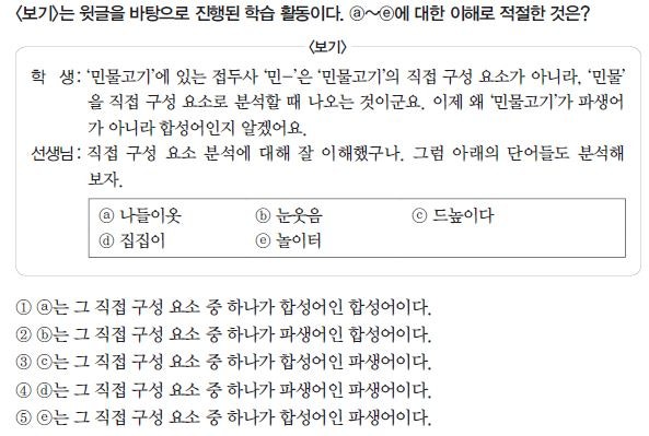 문법문제 개념정복 직접 구성 요소 분석2017 9월 모의평가 네이버 블로그
