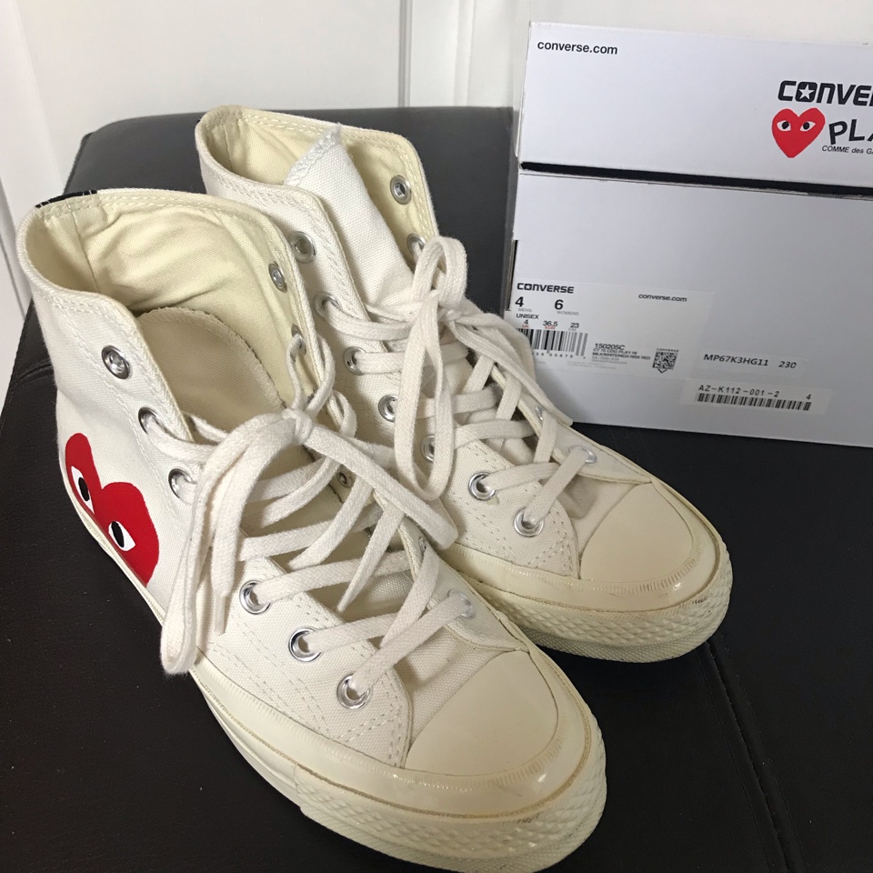 꼼데가르송 하이 컨버스 230,uk4 | 여성신발 | 중고나라