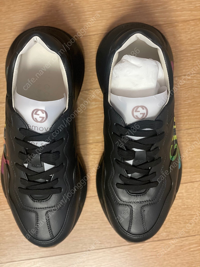 구찌 라이톤 레인보우 블랙 UK6 (250-255사이즈) 판매합니다. | 구두/로퍼 | 중고나라