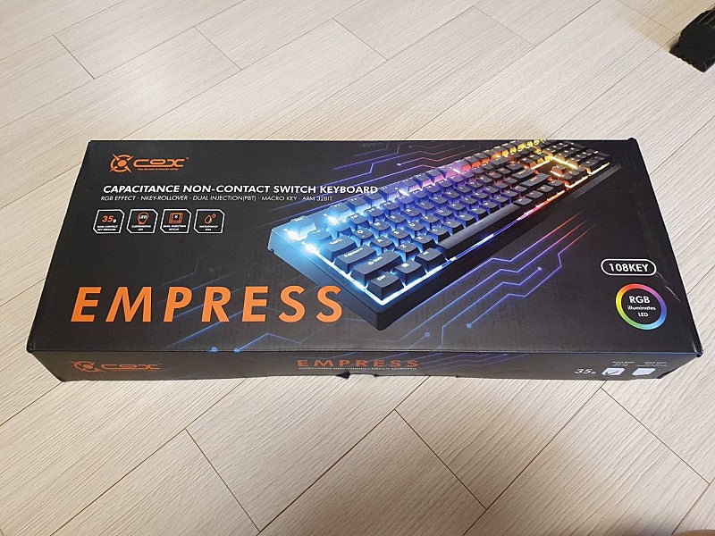 콕스 Cox 엠프리스 Rgb 35g 무접점 블랙 풀박스 키보드마우스스피커 중고나라