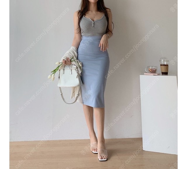 블랑쉐 다쿠아즈 롱스커트 소라 티셔츠캐쥬얼의류 중고나라