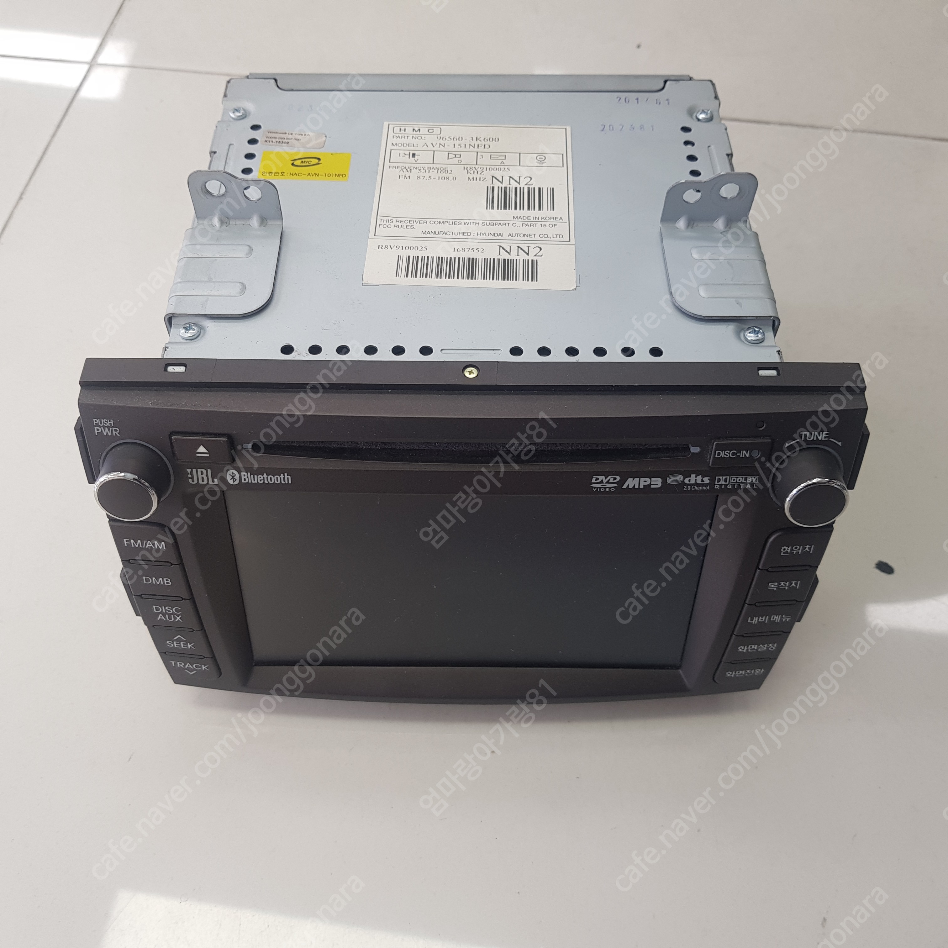 NF소나타 트랜스폼 네비게이션 블루투스 DVD 9656... | 카오디오/카시트 | 중고나라