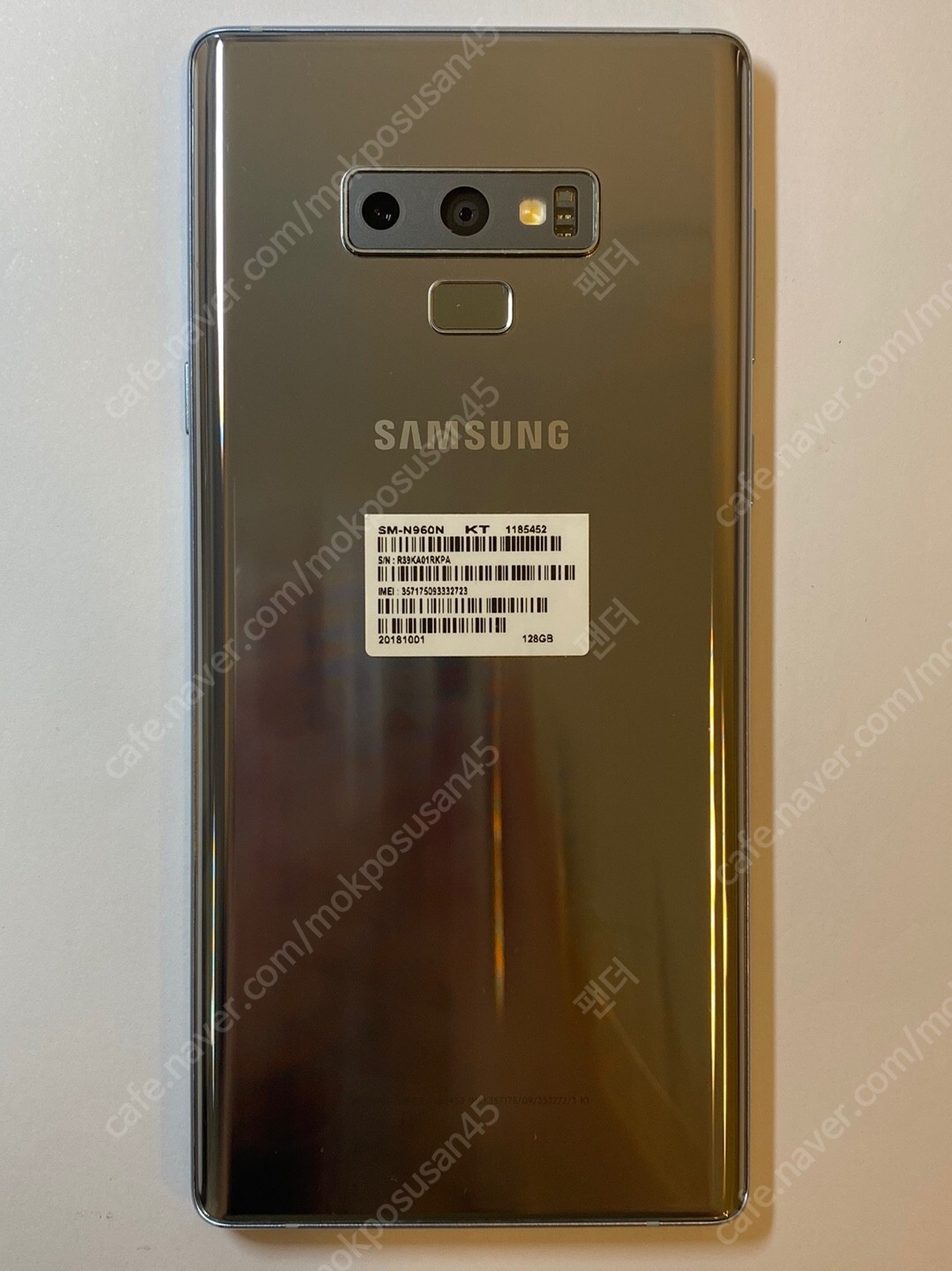 14072 갤럭시노트9 N960 128기가 실버 정상해... | 중고나라 카페에서 운영하는 공식 사이트