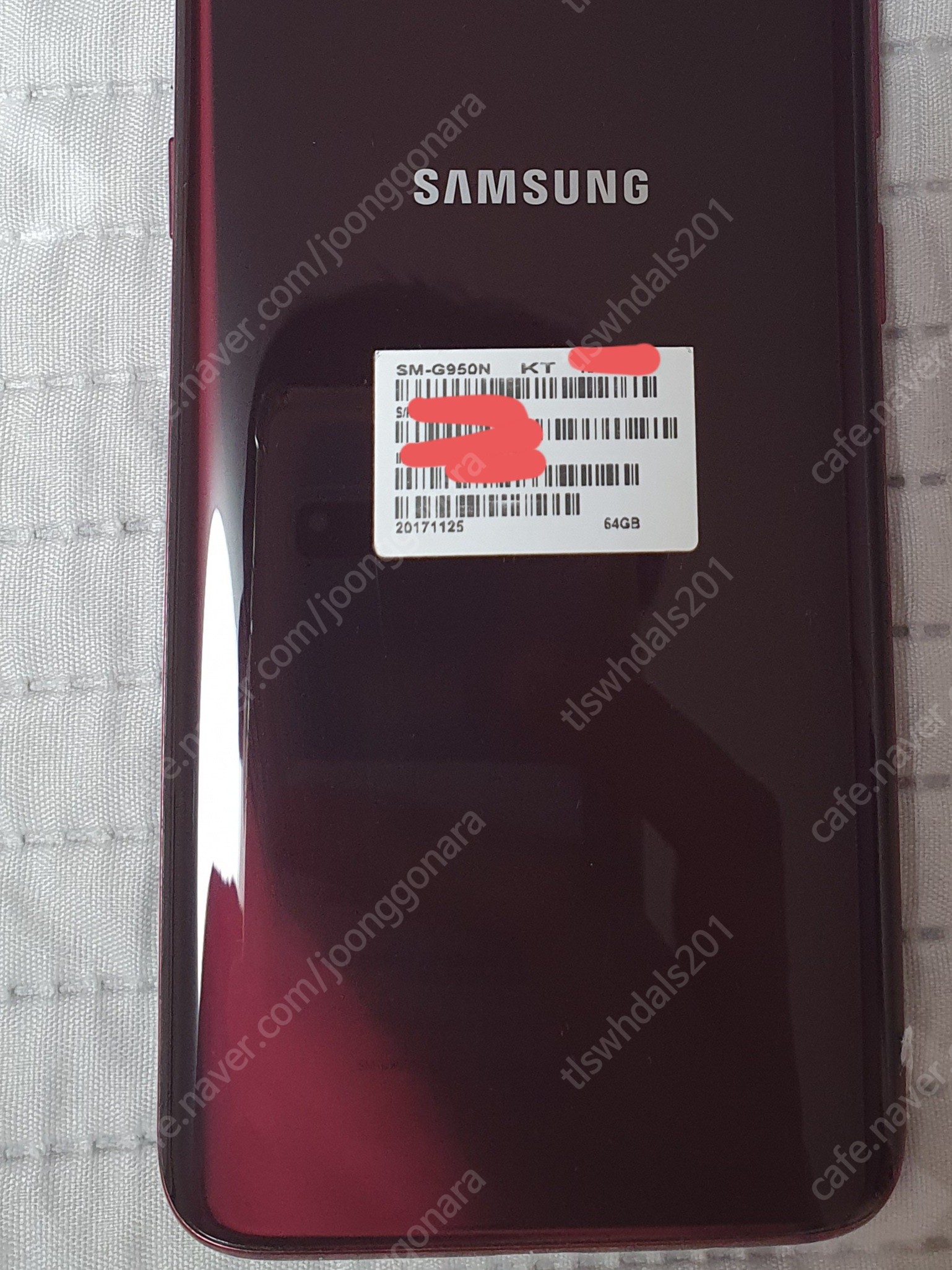 KT 갤럭시S8 64G 버건디레드 정상해지(액정깨짐있음... | 스마트폰 | 중고나라