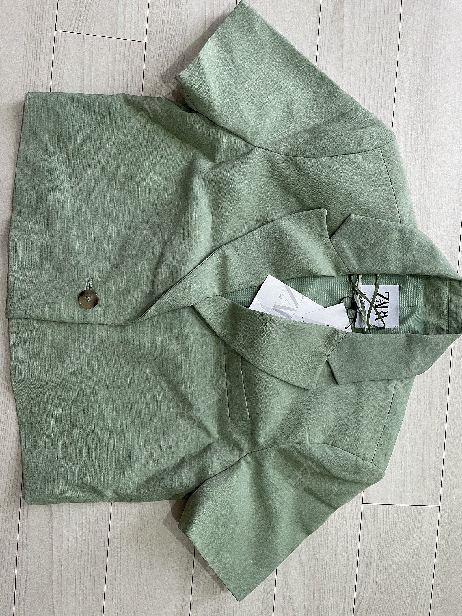 Zara 자라 린넨 크롭 블레이저 민트 Xs 새상품 팝 티셔츠캐쥬얼의류 중고나라