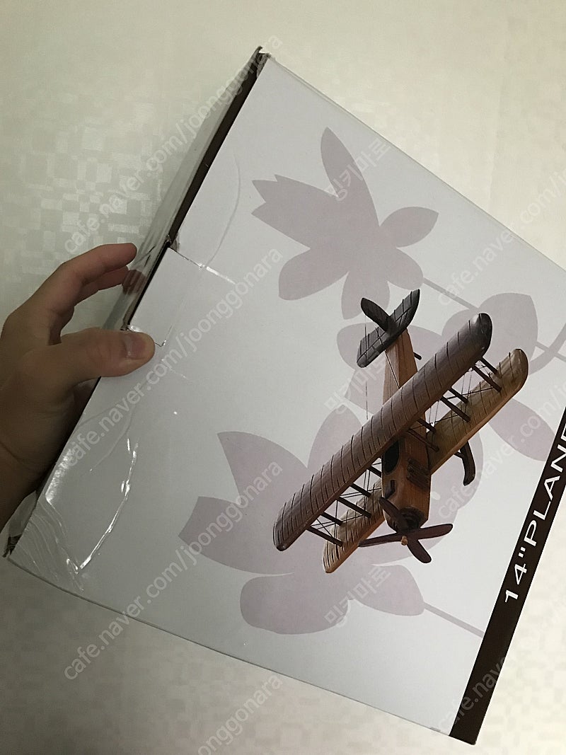 엔틱 홈카페 인테리어 소품 원목 나무 비행기 모형 팔아 인테리어소품 중고나라