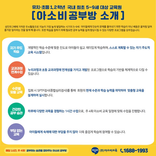 아소비공부방 초등학교 12학년 친구들이 다닐수 있는 곳은 아소비공부방이 최고 입니다 네이버 블로그