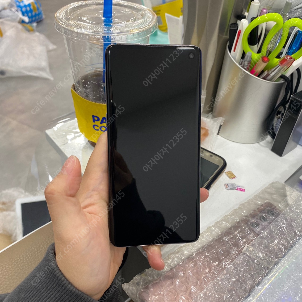 갤럭시S10 G973 SK 블랙 128GB 23만 55... | 스마트폰 | 중고나라