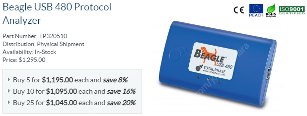 Beagle USB 480, USB 프로토콜 분석기 매... | 측정공구 | 중고나라