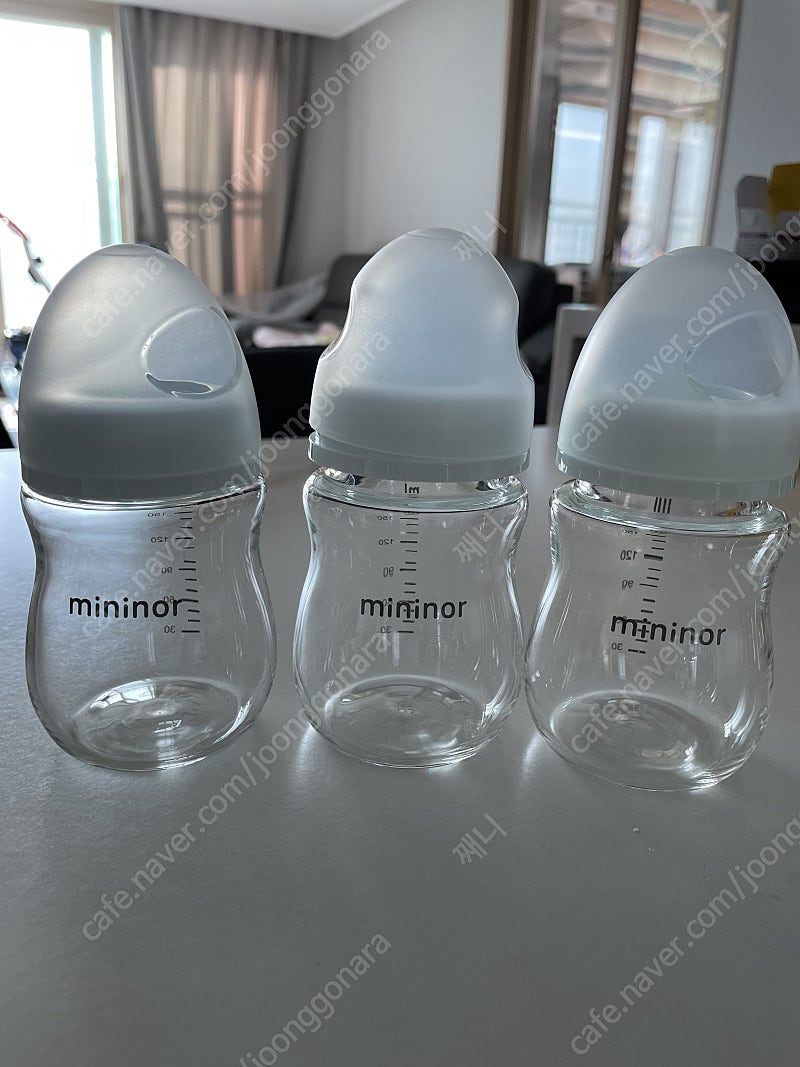 미니노어 유리젖병 노꼭지 160ml 3개 (미사용) | 모유수유용품 | 중고나라
