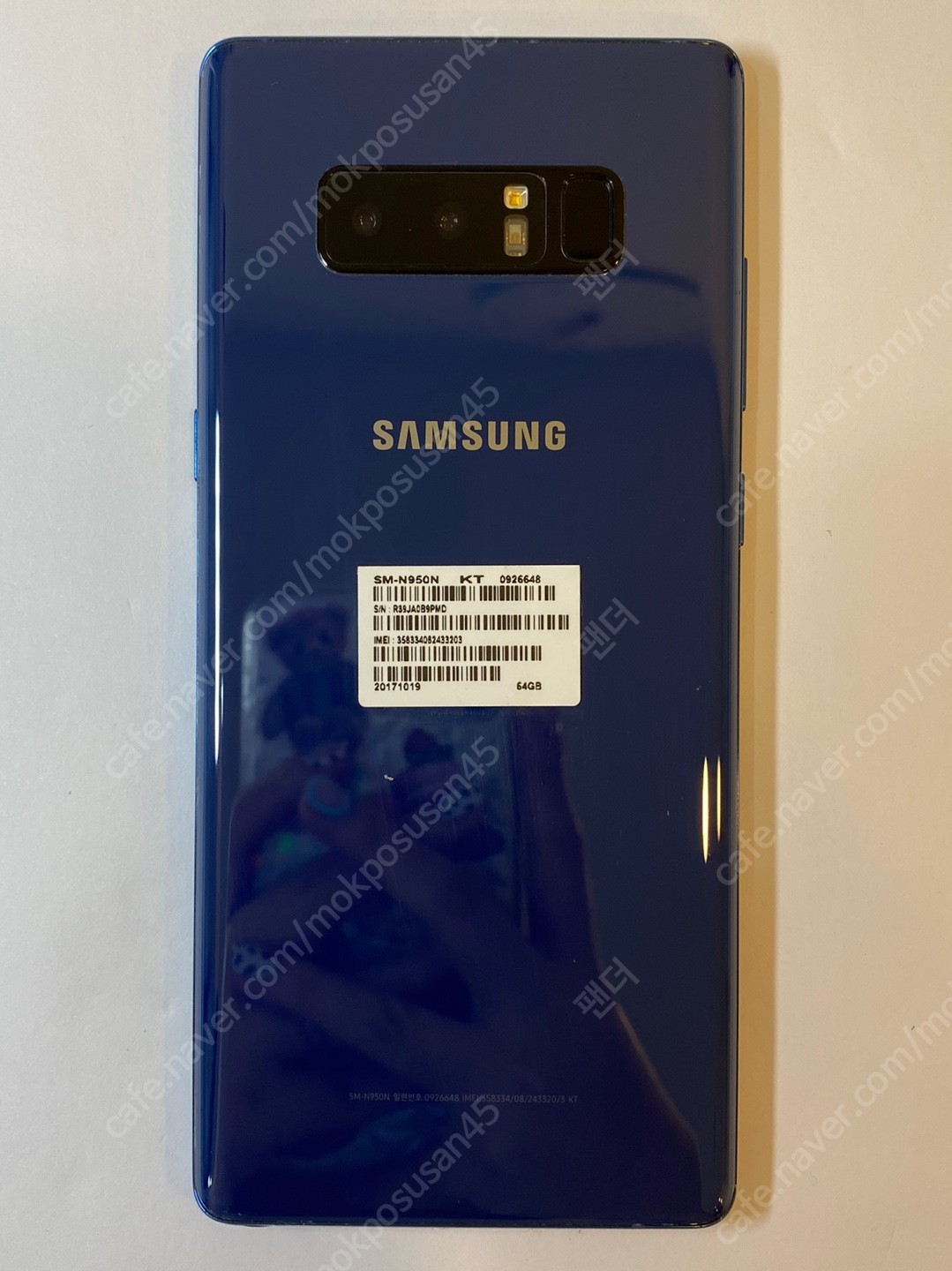 14747 갤럭시노트8 N950 64기가 블루 정상해지... | 삼성 | 중고나라