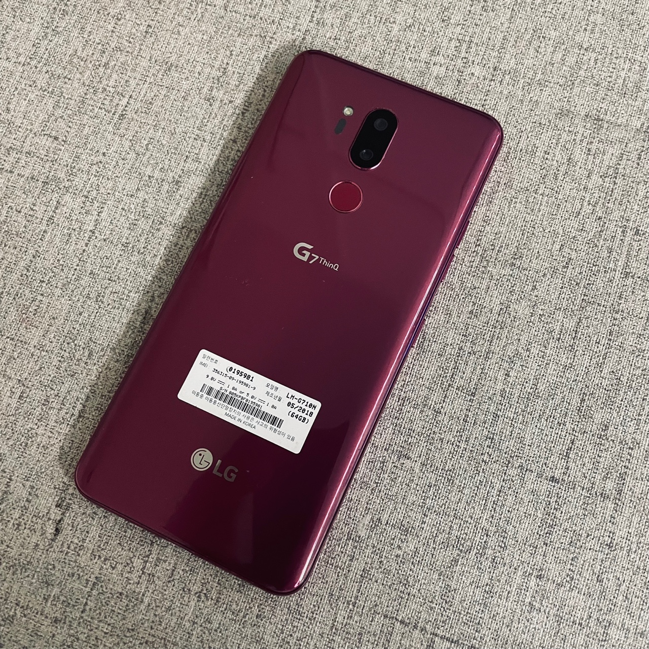 엘지 G7 레드 64G 무잔상 9만원 판매합니다 | 스마트폰 | 중고나라