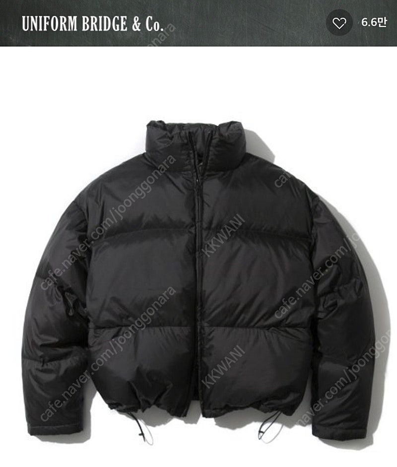 유니폼브릿지 21FW 숏패딩 라이트 다운 파카 블랙 M... | 티셔츠/캐쥬얼의류 | 중고나라