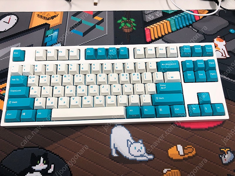 레오폴드 Fc750r 갈축 화이트 민트 키보드마우스스피커 중고나라