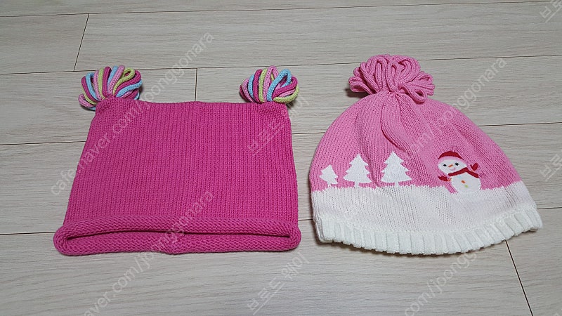 짐보리 털모자 2개 (여아) 백일전후 택포 8000원 | 모유수유용품 | 중고나라