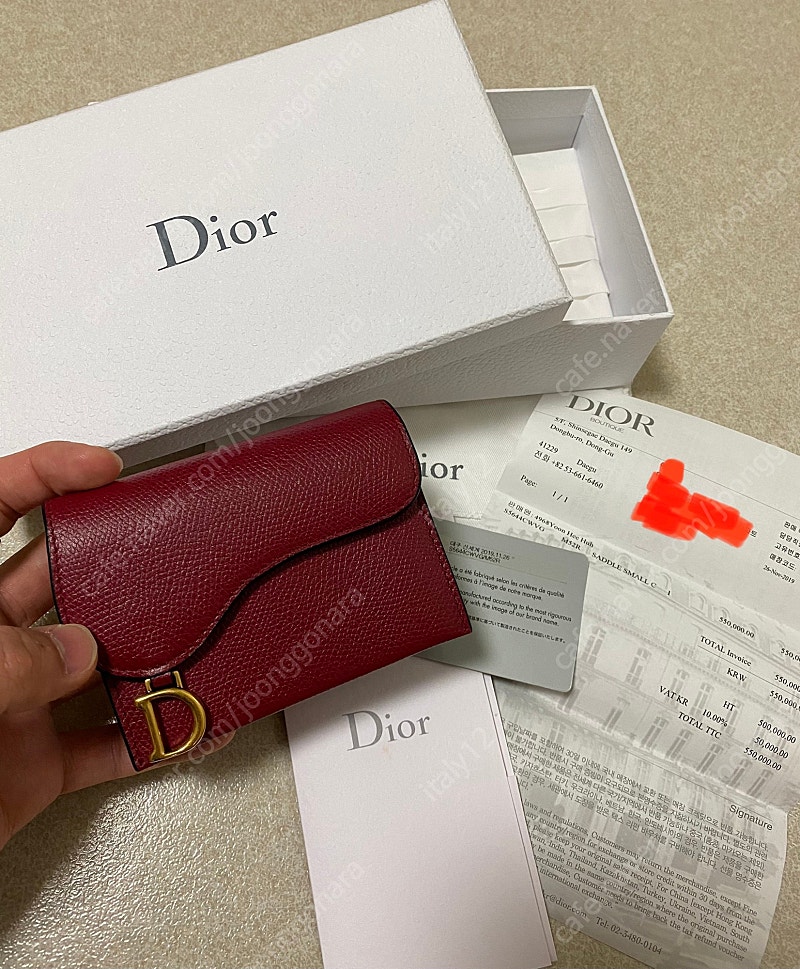 [백화점 정품] 디올 Dior 새들 체리레드 금장 아코... | 기타 수입명품 | 중고나라