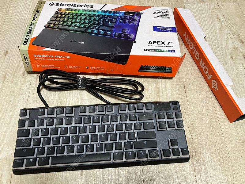 스틸시리즈 Apex 7 Tkl 저소음 적축 판매합니다 키보드마우스스피커 중고나라