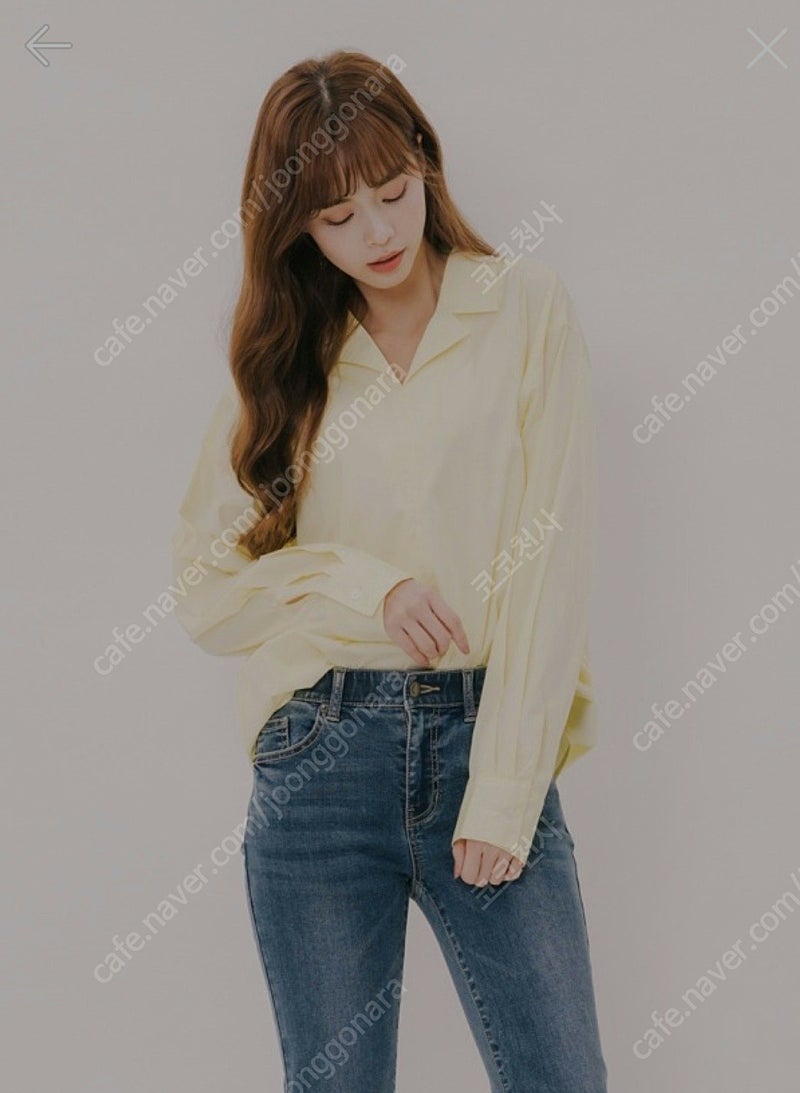 Hconnect 에이치커넥트 레몬 옐로우 베이직셔츠 티셔츠캐쥬얼의류 중고나라