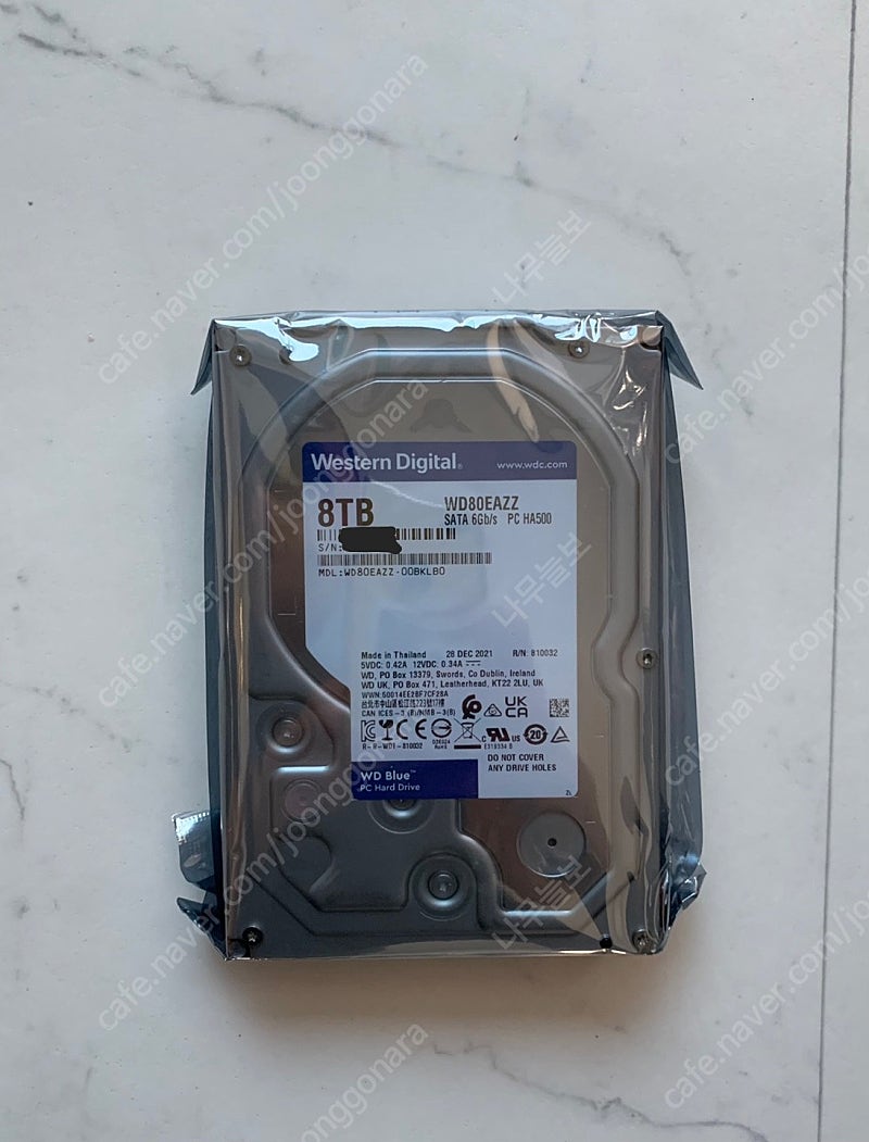 WD 8TB HDD WD80EAZZ CMR 하드 미개봉 | HDD/SSD/ODD | 중고나라