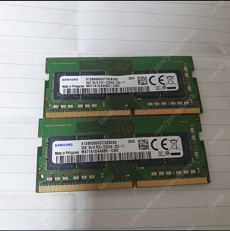 창원 삼성 정품 노트북 램 Ddr4 3200 8gb 노트북넷북 중고나라