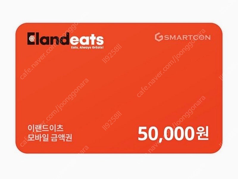 애슐리 모바일상품권 이랜드잇츠 외식 상품권 5만원권 45만 기타 티켓쿠폰이용권 중고나라