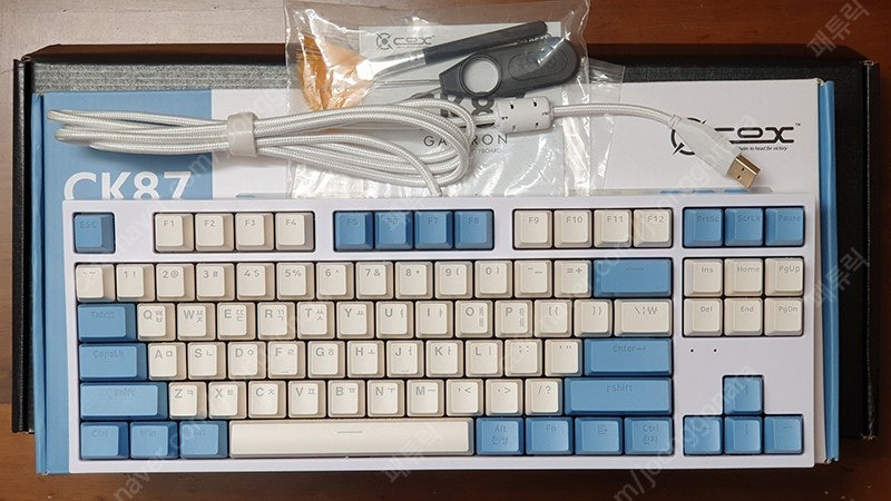 COX CK87 크림블루 갈축 + 앱코 ARC1 팜레스 | 키보드/마우스/스피커 | 중고나라
