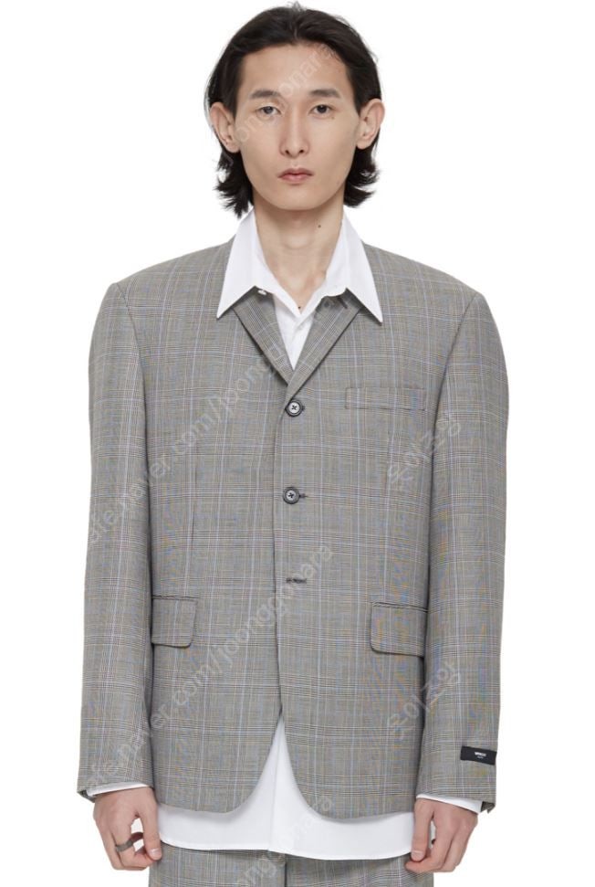 MNGU 3버튼 스탠다드 울 재킷 체크 | 티셔츠/캐쥬얼의류 | 중고나라