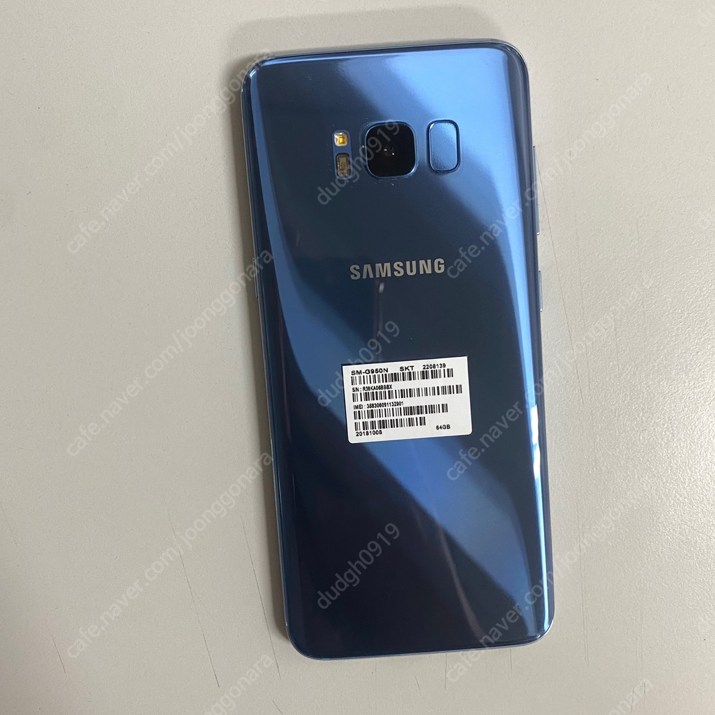 갤럭시S8 블루 64G 매우깨끗한정상해지폰 10만원판매... | 스마트폰 | 중고나라