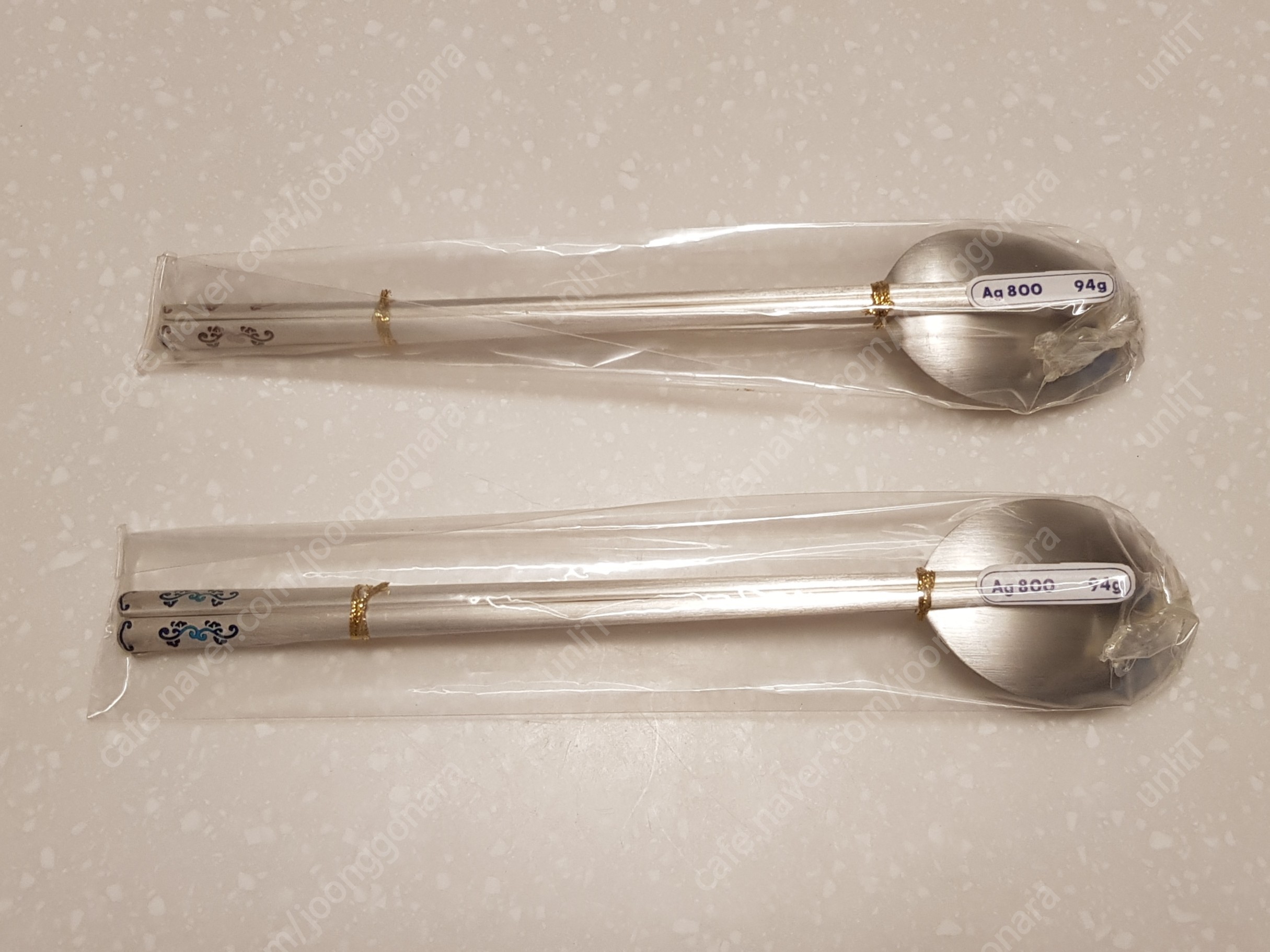 은수저 세트 AG800 94g 2벌 50돈 미사용 새제... | 순금/골드바/돌반지 | 중고나라