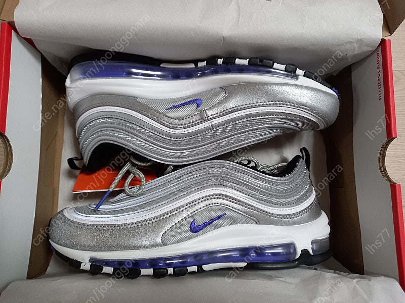 [265] 나이키 에어맥스 97 메탈릭 실버/페르시안 ... | 운동화 | 중고나라