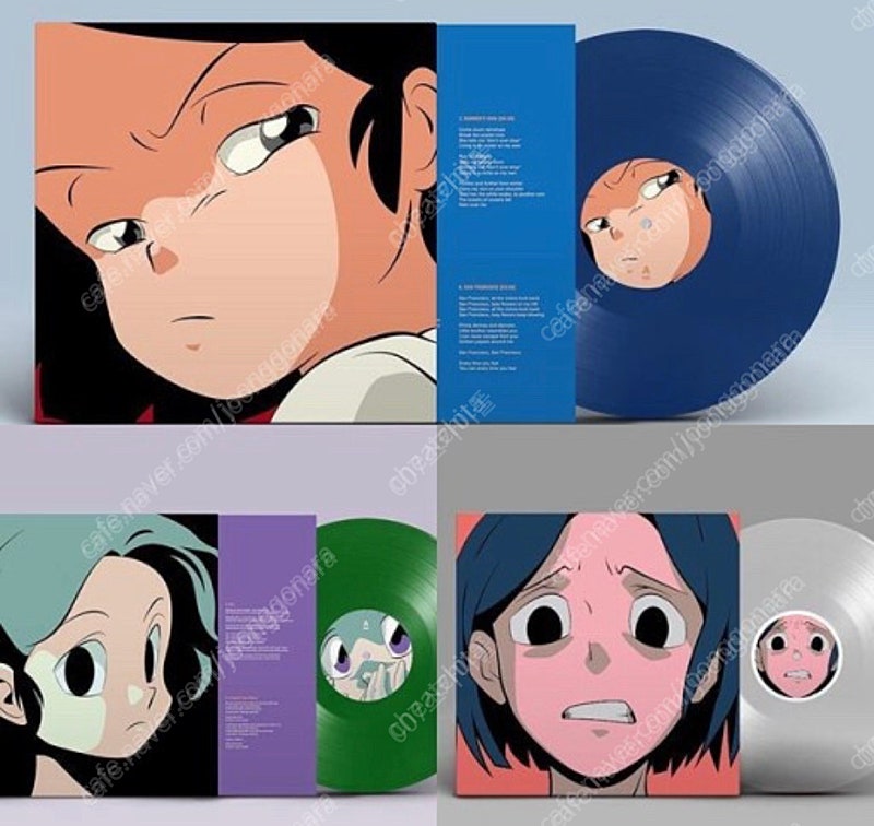 아도이(ADOY)x옥승철 LP(미개봉) 3종 팝니다. (CATNIP LP (blue)/LOVE LP (green)/VIVID ...