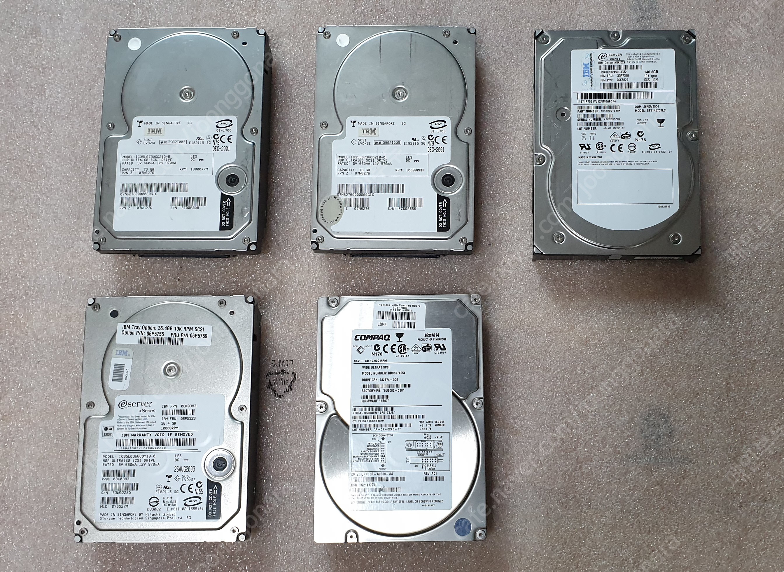 서버용 스카시(SCSI) 하드 4개 (80핀 짜리) | 중고나라 카페에서 운영하는 공식 사이트