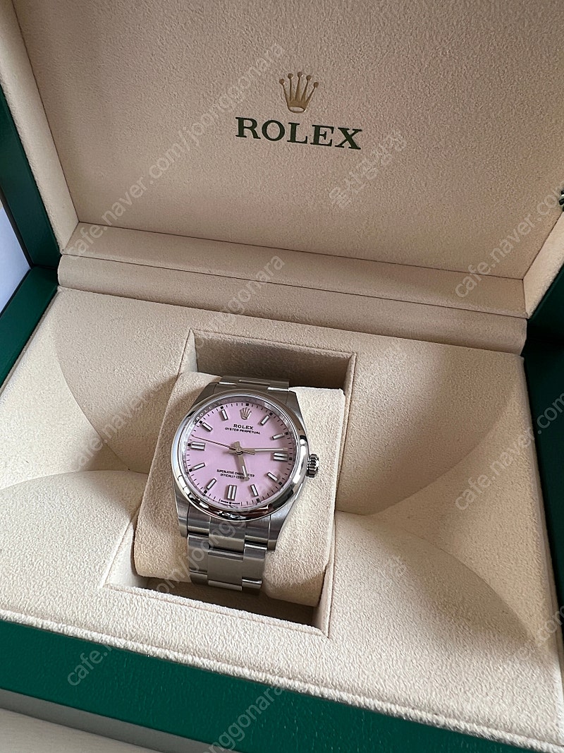 로렉스 오이스터 퍼페츄얼 Op 36mm 캔디핑크 시계 판매합니다 여성용시계 중고나라