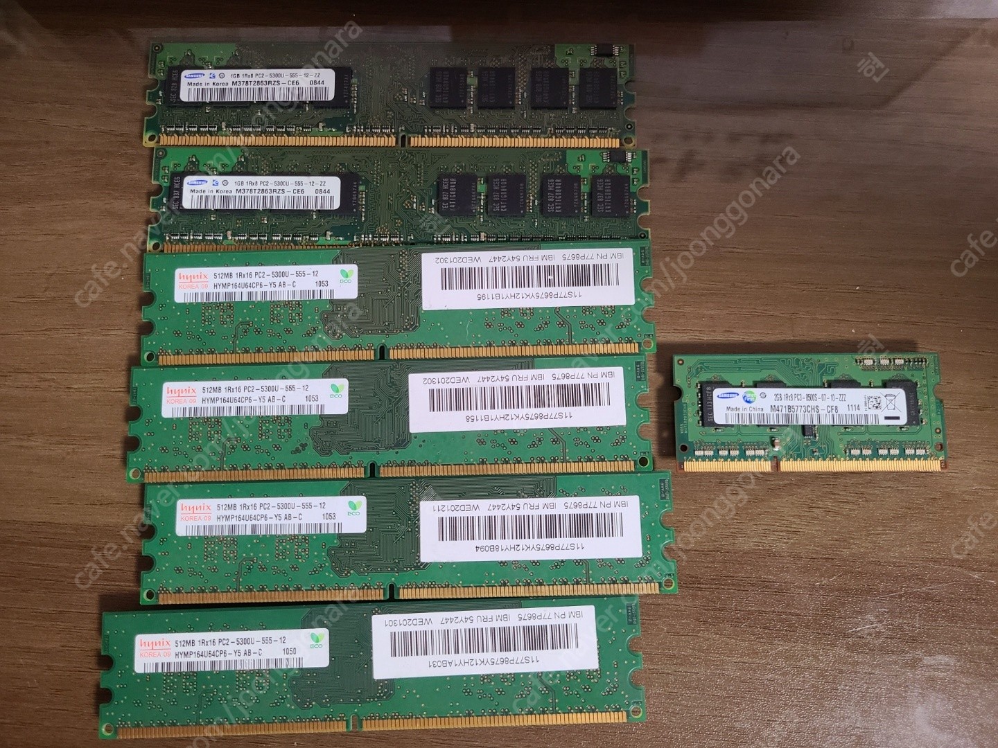 데탑용 PC2-5300U 메모리 / 노트북용 PC3-8... | CPU/메인보드 | 중고나라