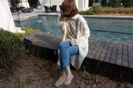 새상품 제시카무드 제작 니트 롱가디건 크림 아이보리 제무마켓 티셔츠캐쥬얼의류 중고나라