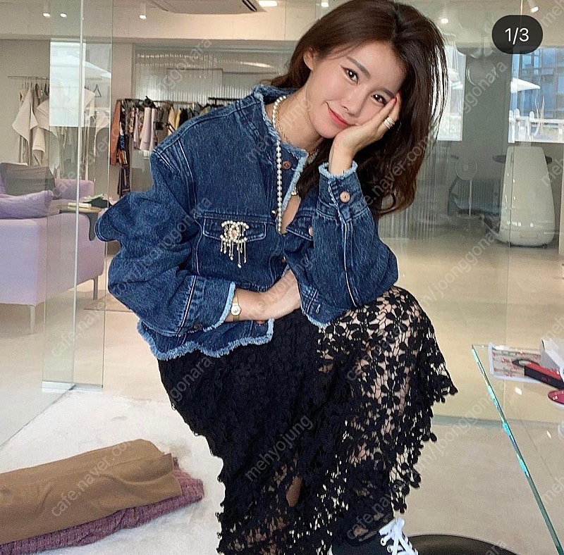 아브컬렉션 데님 자켓 티셔츠캐쥬얼의류 중고나라
