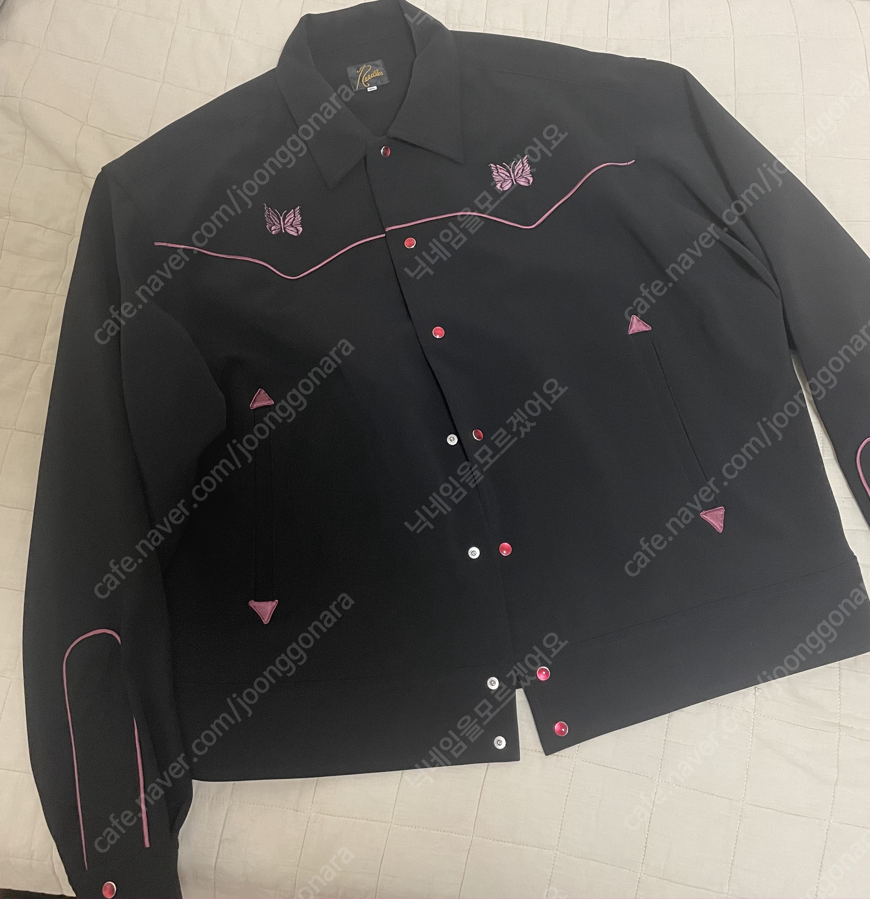 21fw 니들스 파이핑 카우보이 자켓 블랙 XL | 티셔츠/캐쥬얼의류 | 중고나라