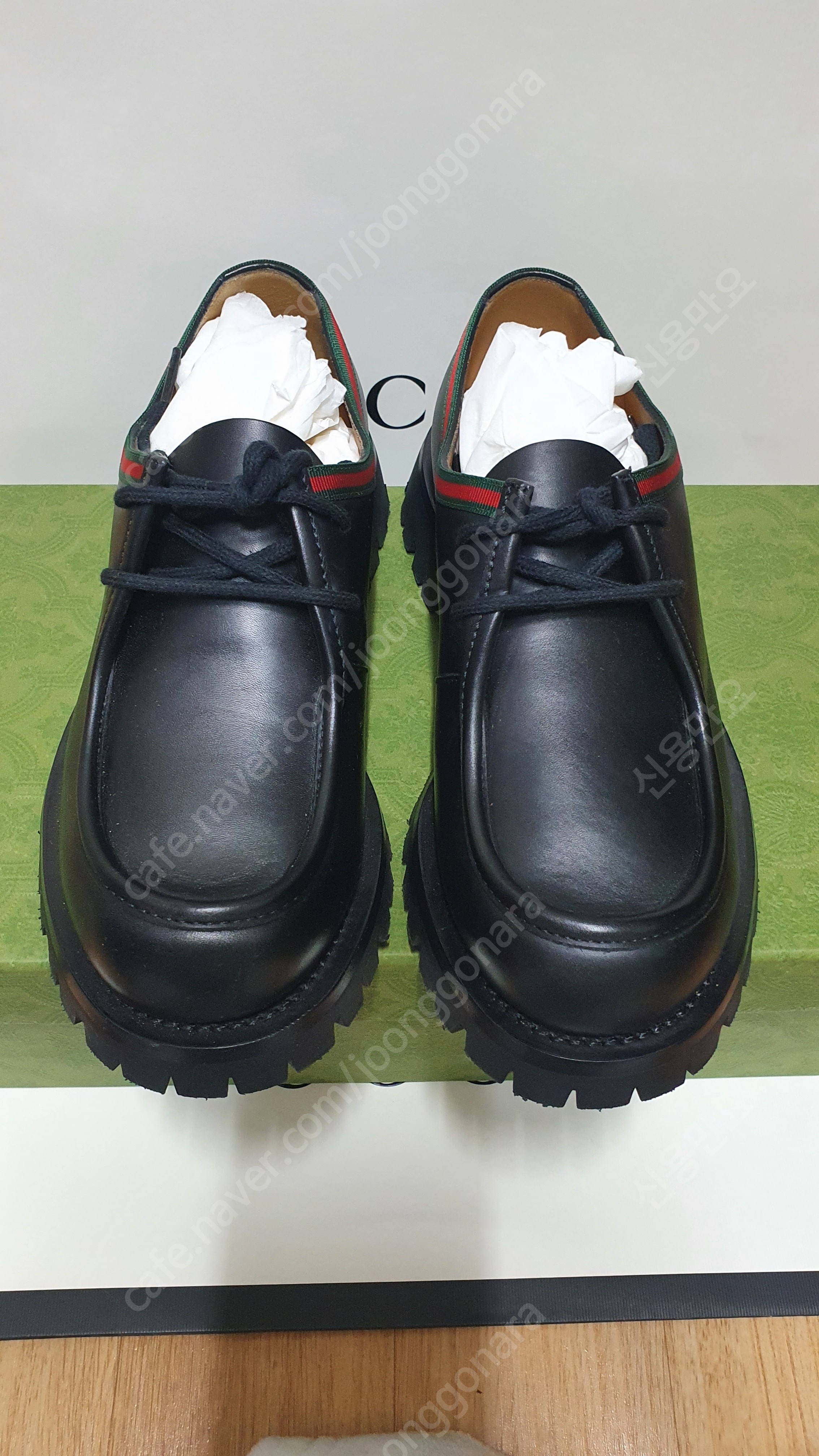 구찌 웹 레이스 업 구두 5사이즈(255~260) 정품... | 구두/로퍼 | 중고나라