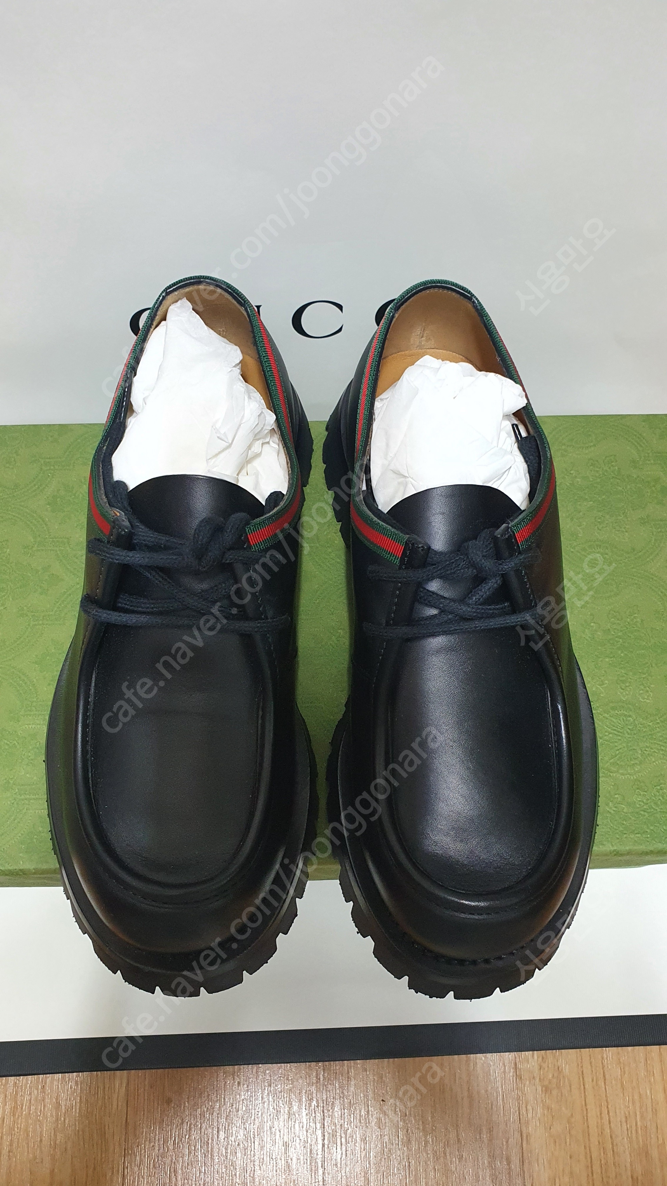 구찌 웹 레이스 업 구두 5사이즈(255~260) 정품... | 구두/로퍼 | 중고나라