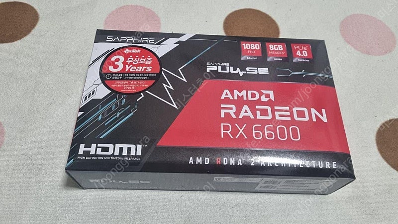 사파이어 라이덴 RX6600 펄스 풀박스(42만) | CPU/메인보드 | 중고나라