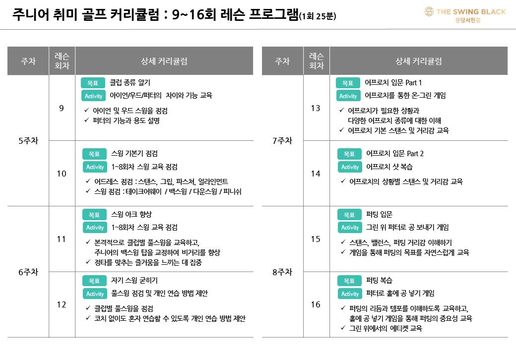 분당 골프 레슨 입문자 주니어 중급자 커리큘럼 네이버 블로그