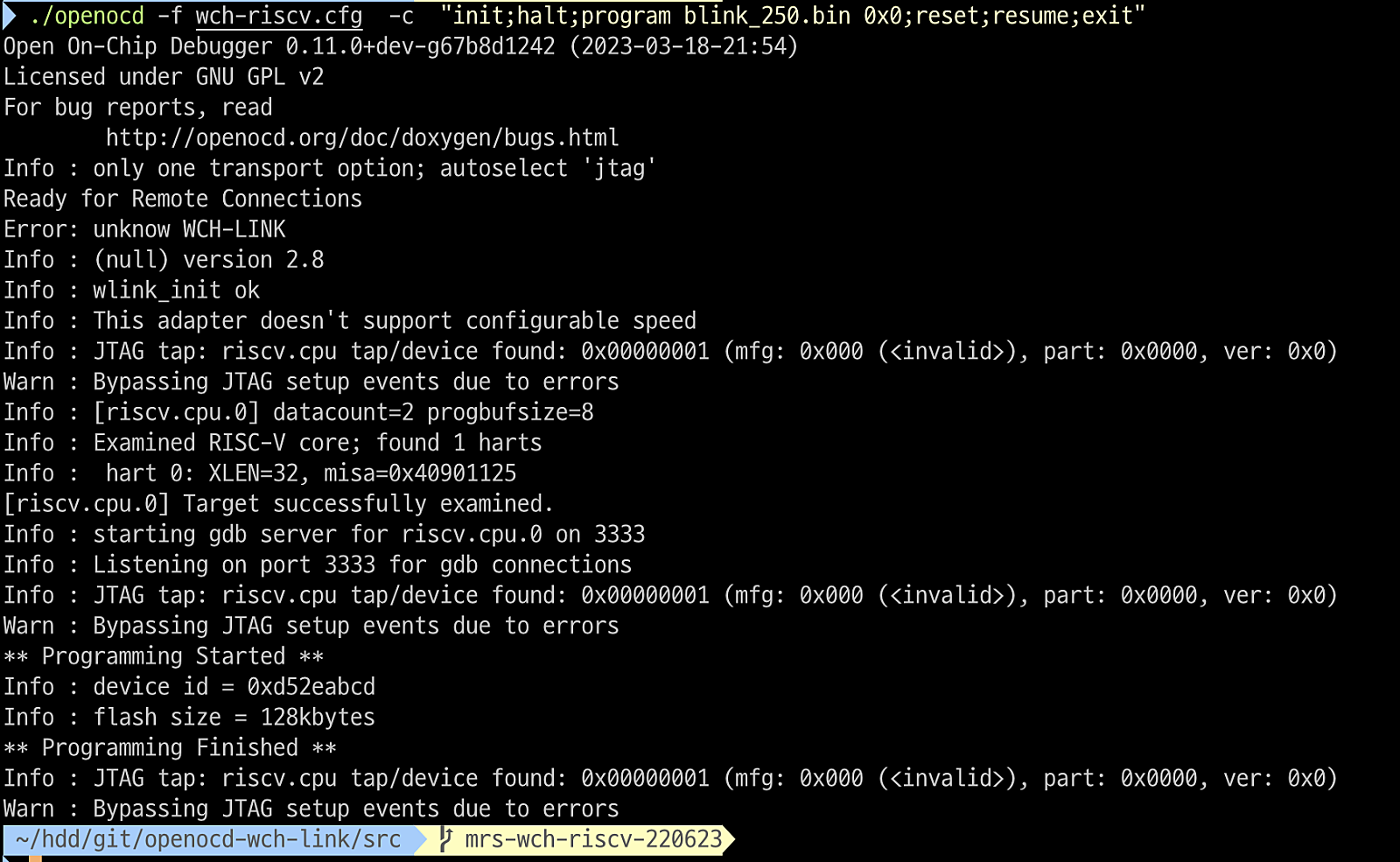 CH32V305 보드 - OpenOCD (Mac) : 네이버 블로그